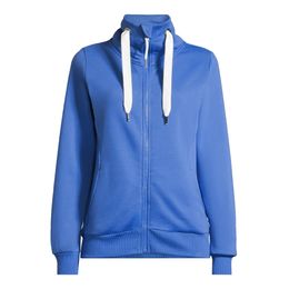 Salzhaut Sweatjacke '&Ouml;LLERN' Damen Gr&ouml;&szlig;e XS blau / wei&szlig;