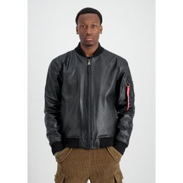 Alpha Industries Herren Lederjacke &raquo;MA-1 Leather LF&laquo; schwarz S