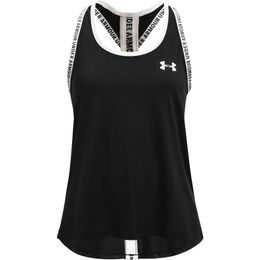 Under Armour M&auml;dchen Trainingstop &raquo;TECH KNOCKOUT TANK&laquo; f&uuml;r intensive Fitness- und Workout-Einheiten, &auml;rmelloses Design schwarz XL