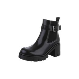 Ital-Design Stiefelette Damen Gr&ouml;&szlig;e 40 schwarz Winterschuhe
