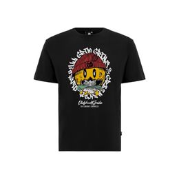Oldskull T-Shirt 'Xtreme Smiley Cash Skull Graphic' Herren Gr&ouml;&szlig;e XXL gelb / rot / schwarz / wei&szlig;