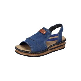 Rieker Sandale Damen Gr&ouml;&szlig;e 40 blue denim / braun