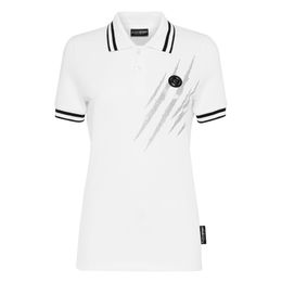 Plein Sport Poloshirt 'Scratch' Damen Gr&ouml;&szlig;e S schwarz / wei&szlig;