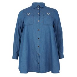 Yoek Bluse Damen Gr&ouml;&szlig;e S/M blue denim