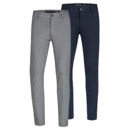 INDICODE Jeans Chinohose 'Belford' Herren Gr&ouml;&szlig;e 32 nachtblau / grau