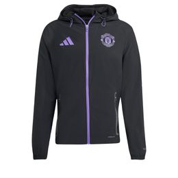 adidas Performance Sportjacke 'Manchester United Tiro 25 Competition' Herren Gr&ouml;&szlig;e M lila / schwarz