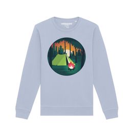 Watapparel Sweatshirt ' Zelten ' Damen Gr&ouml;&szlig;e 4XL hellblau / mischfarben