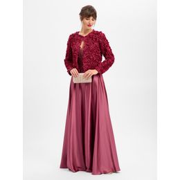 LUXUAR Fashion Abendkleid Damen Gr&ouml;&szlig;e 38 bordeaux Winterkleid