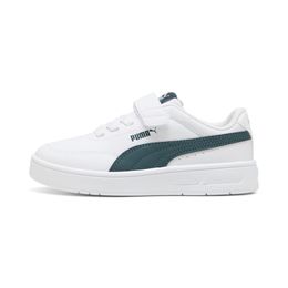 Puma Sneaker 'Court Classic' Jungen Gr&ouml;&szlig;e 34 tanne / wei&szlig;