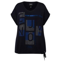 Ulla Popken Shirt Damen Gr&ouml;&szlig;e 11XL/12XL blau / schwarz / silber