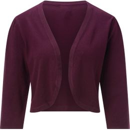 CR&Eacute;ATION L Damen Bolero in Feinstrick-Qualit&auml;t burgund Gr&ouml;&szlig;e 38