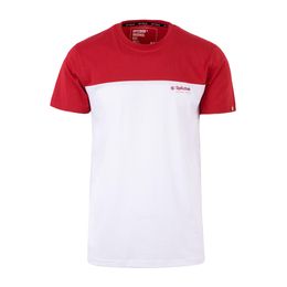 Spitzbub Shirt 'Half Sports' Herren Gr&ouml;&szlig;e M rot / wei&szlig;