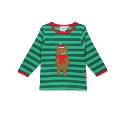 Toby tiger Shirt 'Weihnachtsb&auml;r' Jungen Gr&ouml;&szlig;e 122 gr&uuml;n