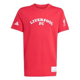 adidas originals T-Shirt 'Liverpool FC US' Jungen Gr&ouml;&szlig;e 140 rot / wei&szlig;