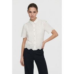 Only Carmakoma Damen Only CARMAKOMA Kurzarmbluse &raquo;CARVALAIS S/S SHIRT WVN NOOS&laquo; Lochstickerei-Detail 54