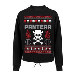 F4NT4STIC Sweatshirt 'Pantera Weihnachten Christmas' Damen Gr&ouml;&szlig;e L grau / rot / schwarz / wei&szlig;