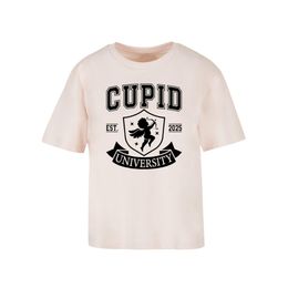 F4NT4STIC T-Shirt 'Cupid University Valentinstag' Damen Gr&ouml;&szlig;e XXL pastellpink / schwarz