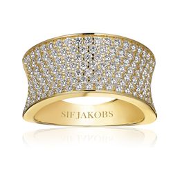SIF JAKOBS Ring Damen Gr&ouml;&szlig;e 52 gold / transparent