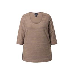 Ulla Popken Shirt Damen Gr&ouml;&szlig;e XXXL/4XL hellbraun / gold