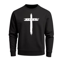 Neverless Sweatshirt 'Faith' Herren Gr&ouml;&szlig;e 4XL schwarz