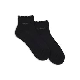 Hugo Underwear Herren HUGO Underwear Kurzsocken mit gewellter Kante, Rippstruktur 35-38
