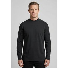 Fynch-Hatton Herren Fynch-Hatton Langarmshirt gerade Passform, aus Baumwolle, unifarben, mit Logo-Stickerei 4XL