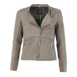 Maze Lederjacke ' Linden ' Damen Gr&ouml;&szlig;e XXL braun / grau