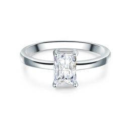 Trilani Ring Damen Gr&ouml;&szlig;e 50 silber / transparent