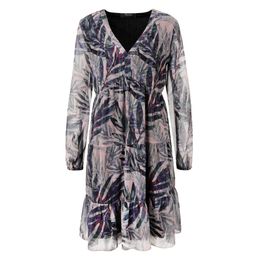Aniston Casual Kleid Damen Gr&ouml;&szlig;e 46 indigo / dunkelgr&uuml;n / mauve / violettblau Winterkleid
