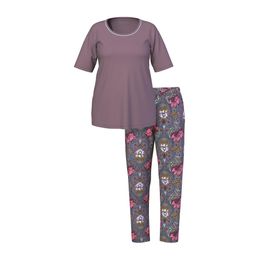 Ulla Popken Pyjama Damen Gr&ouml;&szlig;e XXXL/4XL bunt Winterkleid