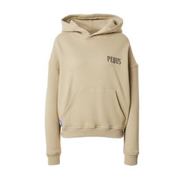PEQUS Sweatshirt 'Island of Heartbreaks' Damen Gr&ouml;&szlig;e S dunkelbeige / blau / schwarz