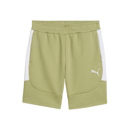 Puma Sportshorts 'TeamEvostripe' Damen Gr&ouml;&szlig;e S oliv / wei&szlig;