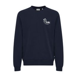 !Solid Sweatshirt 'Imran' Herren Gr&ouml;&szlig;e L navy / wei&szlig;