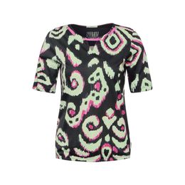Cecil T-Shirt Damen Gr&ouml;&szlig;e XS hellgr&uuml;n / pink / schwarz