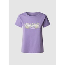 Pepe Jeans T-Shirt Damen Gr&ouml;&szlig;e L gelb / hellgr&uuml;n / lavendel / wei&szlig;