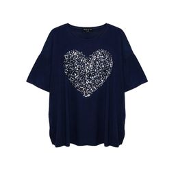 Shape Of You Shirt Damen Gr&ouml;&szlig;e XXL marine / silber