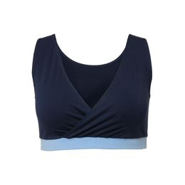 Ulla Popken BH Damen Gr&ouml;&szlig;e 120/125 nachtblau / hellblau