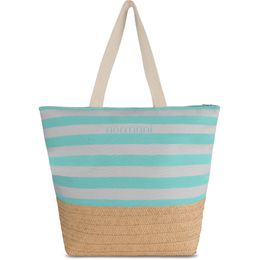 Normani Strandtasche 'Mackay' Damen Gr&ouml;&szlig;e One Size beige / hellgrau / mint