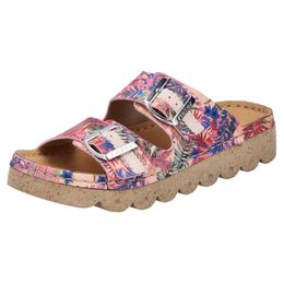 Rieker Pantolette Damen Gr&ouml;&szlig;e 37 blau / hellgr&uuml;n / pitaya / ros&eacute;
