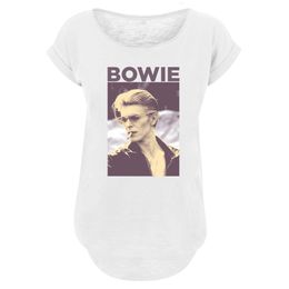 F4NT4STIC Shirt 'David Bowie' Damen Gr&ouml;&szlig;e 4XL gelb / lila / wei&szlig;