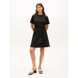 Tommy Hilfiger Damen Shirtkleid &raquo;INTERLOCK T-SHIRT SS DRESS&laquo; mit Logo-Stickerei S (36/38), N-Gr