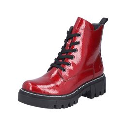 Rieker Stiefeletten Damen Gr&ouml;&szlig;e 38 rot / schwarz Winterschuhe