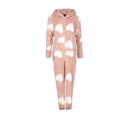 Loungeable Pyjama Damen Gr&ouml;&szlig;e S rosa / wei&szlig; Winterkleid