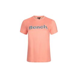 Bench T-Shirt 'Leora' Damen Gr&ouml;&szlig;e S grau / koralle / wei&szlig;