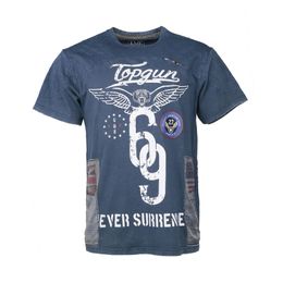 Top Gun T-Shirt ' Flags ' Herren Gr&ouml;&szlig;e S blau