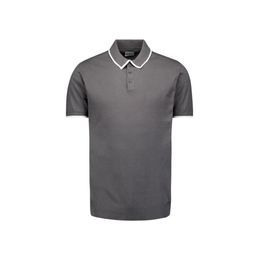NO EXCESS Poloshirt Herren Gr&ouml;&szlig;e XL dunkelgrau / wei&szlig;