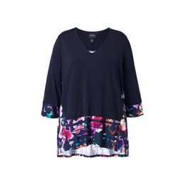 Ulla Popken Tunika Damen Gr&ouml;&szlig;e M/L marine / neonlila / neonorange / himbeer