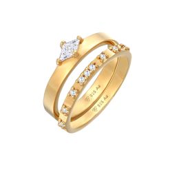 Elli Ring Damen Gr&ouml;&szlig;e 52 gold / transparent