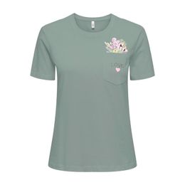 Only Damen Only Kurzarmshirt &raquo;ONLPOLLY LIFE REG S/S POCKET TOP BOX JRS&laquo; Baumwolle, regular fit, Rundhals S