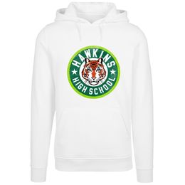 F4NT4STIC Sweatshirt 'Stranger Things Hawkins Tiger Circle Netflix TV Series' Herren Gr&ouml;&szlig;e 5XL hellgr&uuml;n / dunkelgr&uuml;n / rot / wei&szlig;